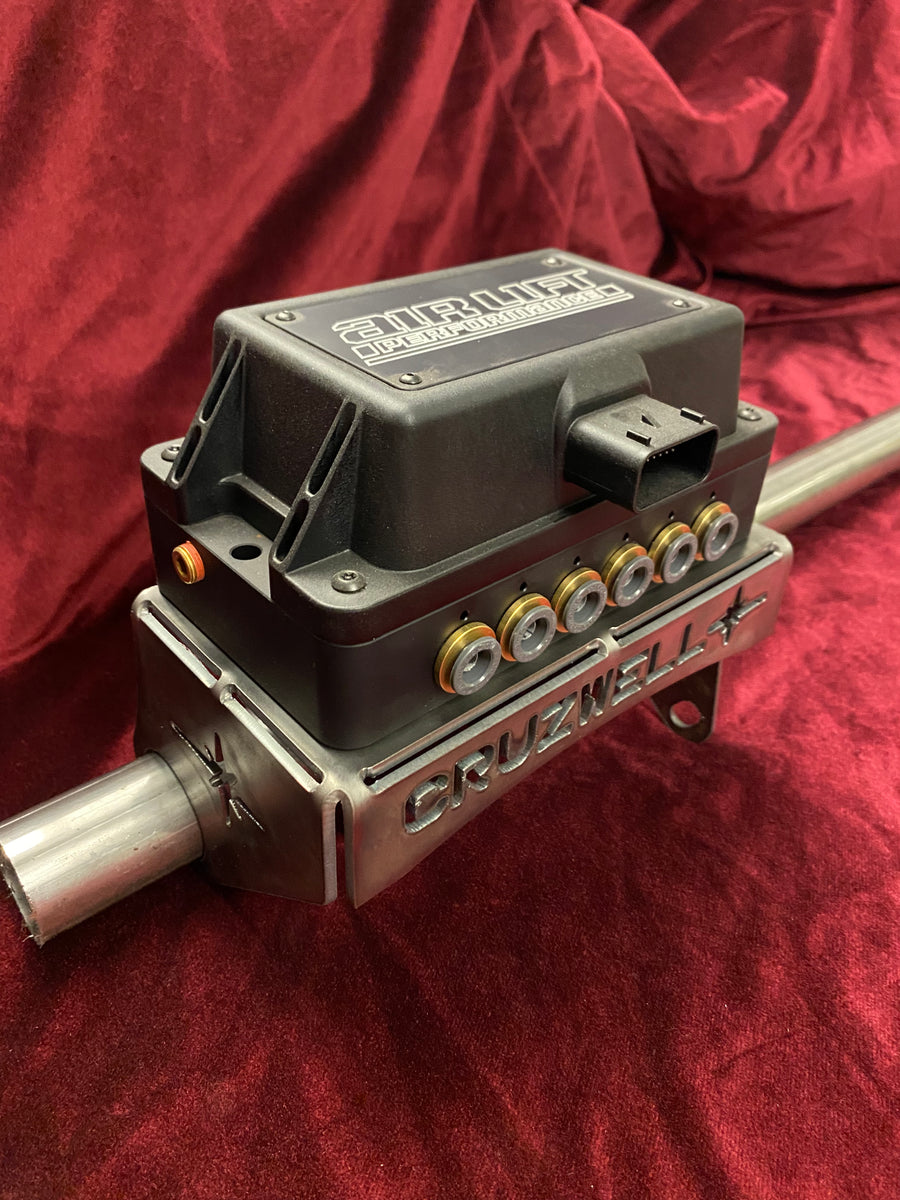 Airlift 3H/3P manifold bracket. Weld on 1.5” tube – Cruzwell Mfg